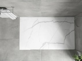 Mexen Hugo, obdélníková sprchová vanička, SMC, 140x90cm, imitace kamene – bílá, 42159014