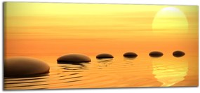 Obraz na plátně Zen kameny a západ slunce 1193AZ