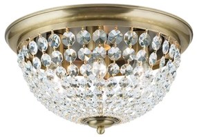 Orion DLU 1840/47-Křišťálové str. svítidlo PLAFOND 6xE27/40W/230V pr.47 cm bronz