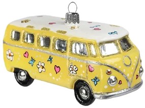 Autíčko retro bus žlutý hippie