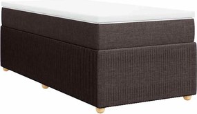 Box spring postel s matrací tmavě hnědá 80x200 cm textil 3285528