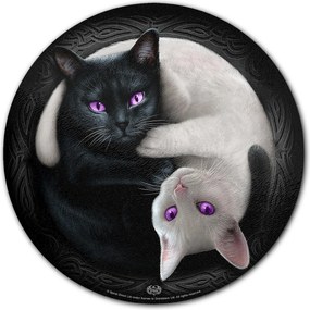 Kočka Yin Yang Cats Skleněná Chopping Board ozdobná krájecí deska Originál