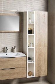 Sapho Espace koupelnová skříňka vysoká 35 x 172 x 32 cm 2x dvířka levá/pravá dub cuneo hnědá ESC230-2525
