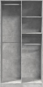 Šatní skříň betonově šedá 100 x 50 x 200 cm dřevotříska 3307768