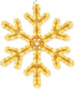 Easy Fix 2D LED světelná vločka XXI, Ø 50 cm, teple bílá, závěsný, 3D tisk