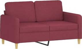2dílná sedací souprava s poduškami vínová textil 3202092