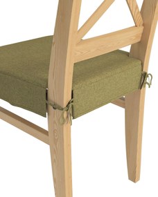 Sedák na židli IKEA Ingolf barva zelená látka pletený vzor