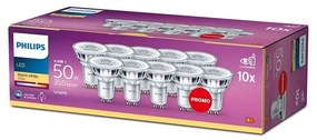 SADA 10x LED Žárovka Philips GU10/4,6W/230V 2700K