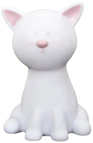 LED dětské noční světlo CATTY 19cm, bílá