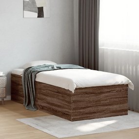 Rám postele hnědý dub 75 x 190 cm kompozitní dřevo 3280985