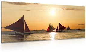 Obraz nádherný západ slunce na moři - 100x50 cm