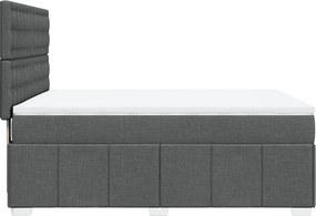 Box spring postel s matrací tmavě šedá 140x200 cm textil 3291706