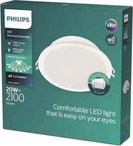 Philips Meson 20W 3000K bílá / LED podhledové svítidlo / 2100lm / 3000