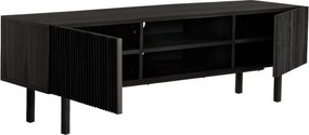 Černý TV stolek v dekoru jasanu 160x50x43 cm Sion – Jotex