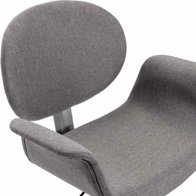 Otočná jídelní židle šedá textil 287395