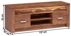 Kondela RTV stolek / skříňka, jasan světlý, INFINITY I-09