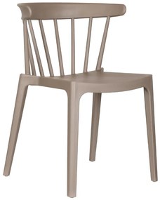 Hoorns Béžová plastová zahradní jídelní židle Marbel