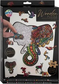 MOXY Obrysové puzzle Slon / 132 dílků