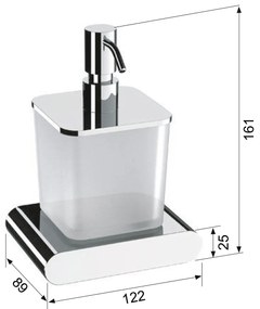 Sapho, FLORI dávkovač mýdla, chrom/mléčné sklo, RF019