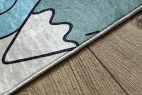 Dětský koberec protiskluzový BAMBINO 61590 krémový / modrý