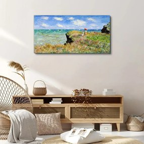 Obraz na plátně Cliff Sea Claude Monet