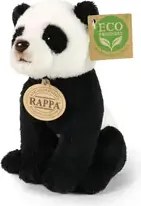 RAPPA Plyšová panda sedící 15 cm / ECO-FRIENDLY / od 0 měsíců