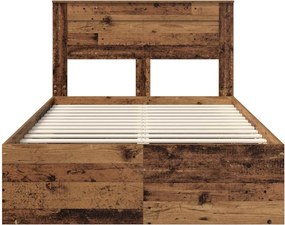 Rám postele Staré dřevo 135 x 190 cm Masivní borové dřevo 3409773