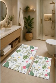 Koupelnové předložky v sadě 2 ks 60x100 cm Floral – Mila Home