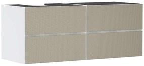 Hansgrohe Xevolos E - Umyvadlová skříňka 137x56x55 cm, 4 zásuvky, matná bílá/bronz 54236390
