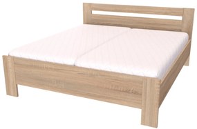 Dvoulůžková postel MONTY, 180×200 cm Dekor: Dub natur