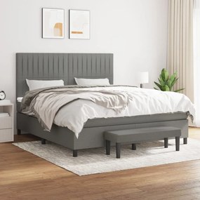 Box spring postel s matrací tmavě šedá 160x200 cm textil 3136766