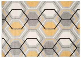 Kusový koberec LAZUR C569K šedý žlutý Rozměr: 300x400 cm