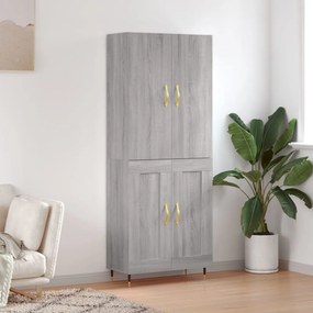 Skříň highboard šedá sonoma 69,5 x 34 x 180 cm kompozitní dřevo - Default Title