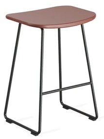 Židle Klejn Low Barva kovové konstrukce: Matt black 31, Barva sedáku a opěradla z recyklovaného plastu: Marsala IP7608U