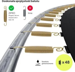ZIPRO JumpPro PREMIUM Trampolína 8FT 252 cm