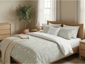 Šalvějově zelené povlečení na dvoulůžko 200x200 cm Maze – Mijolnir
