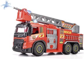 Dickie Toys Velké hasičské záchranné auto Volvo se světly, zvuky a stříkající vodou 57 cm