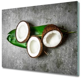 Skleněná krájecí deska Poloviny kokosu