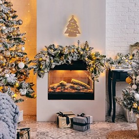 SOLIGHT LED nástěnná dekorace vánoční stromek, 24x LED, 2x AA