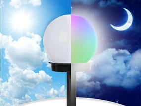 Verk Group 4x rgb solární zahradní kuličková lampa 10 cm