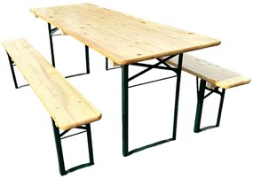 Profi pivní zahradní set 200x70 cm - STŮL + 2x LAVICE