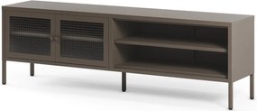 Šedý kovový TV stolek 160x50x35 cm Layna – Marckeric