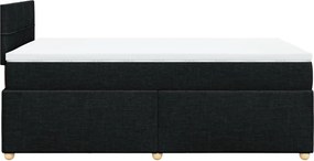 Box spring postel s matrací černá 120x190 cm textil 3286621