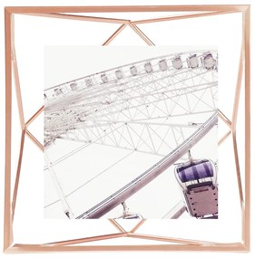 Umbra - Industriální rámeček na fotografie 10x10 cm  stojací / závěsný Měděný PRISMA