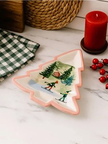 Sinsay - Talíř s vánočním motivem - pastelová růžová
