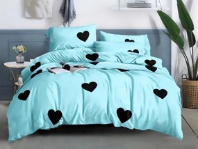 Povlečení z mikrovlákna CORAZON modré Rozměr povlečení: 2 ks 70 x 90 cm | 200 x 220 cm