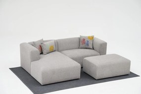 Hanah Home Rohová pohovka LINDEN MINI levá světle šedá