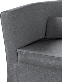 Potah na křeslo IKEA Ektorp Tullsta barva šedá látka pletený vzor