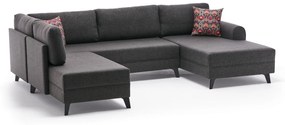 Atelier del Sofa Rohová sedací souprava Belen - Anthracite, Antracitová