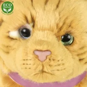 RAPPA Plyšová kočka hnědá 25 cm / ECO-FRIENDLY / od 0 měsíců
